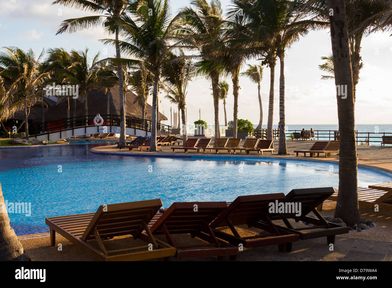 Swimming pool at the vacation resort in Mexico Stock Photo - Alamy