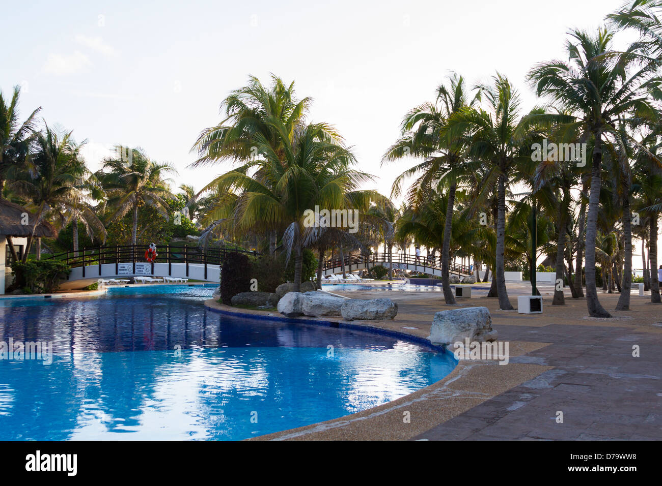Swimming pool at the vacation resort in Mexico Stock Photo - Alamy