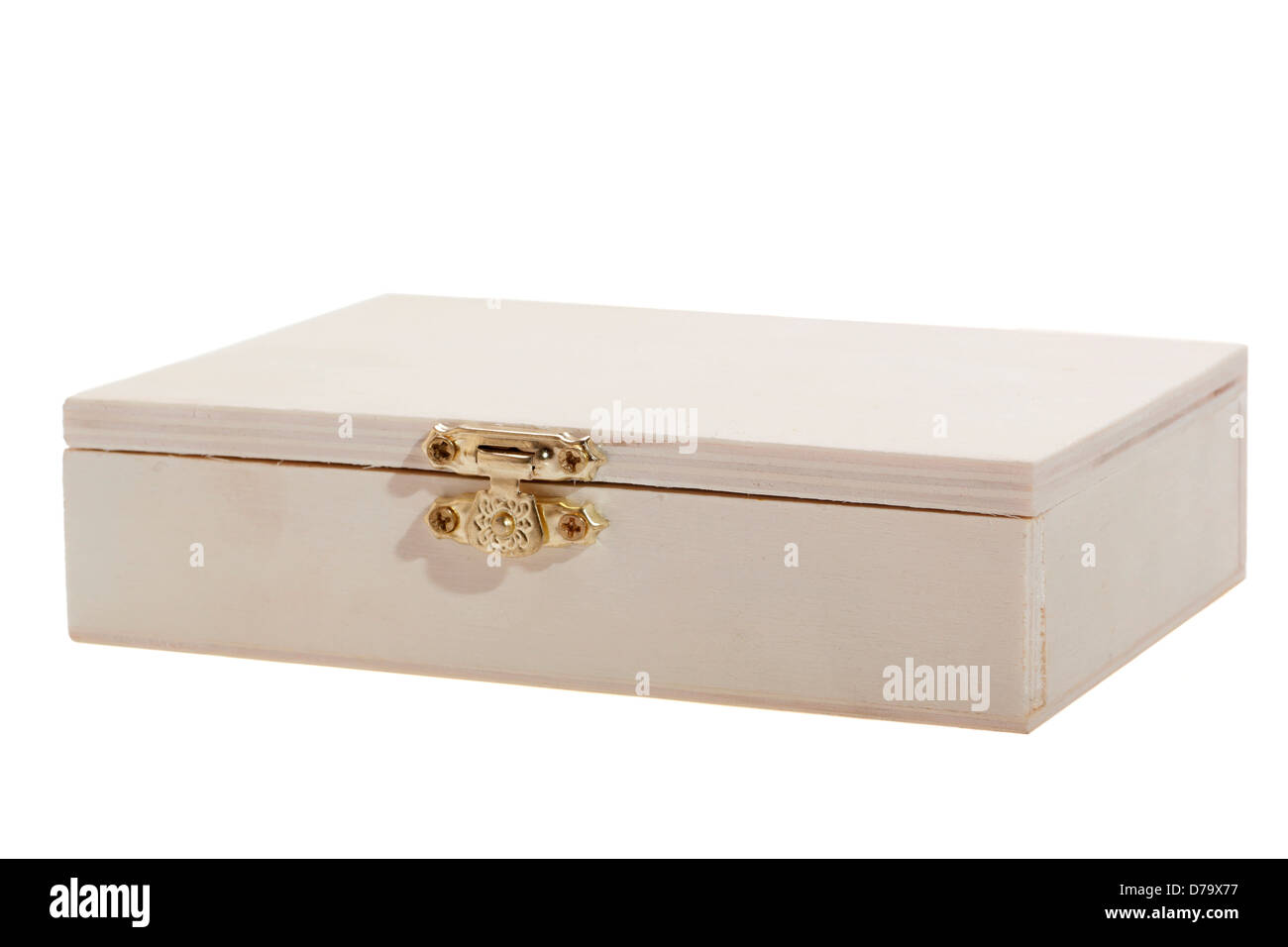 White wooden box on white background Stock Photo - Alamy
