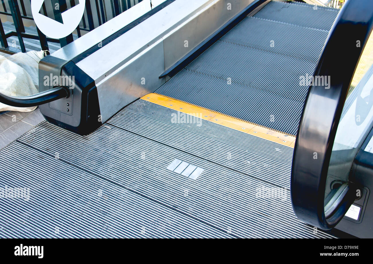 The top of the escalator. Up from below Stock Photo - Alamy