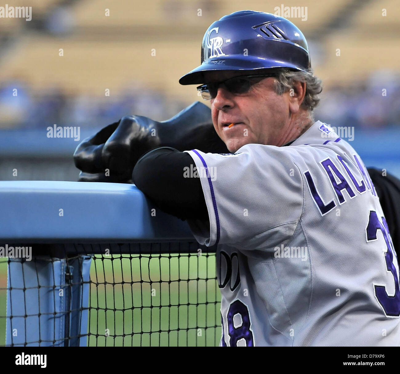 Los Angeles, CA, USA. May 1, 2013. Colorado Rockies Coach Rene ...