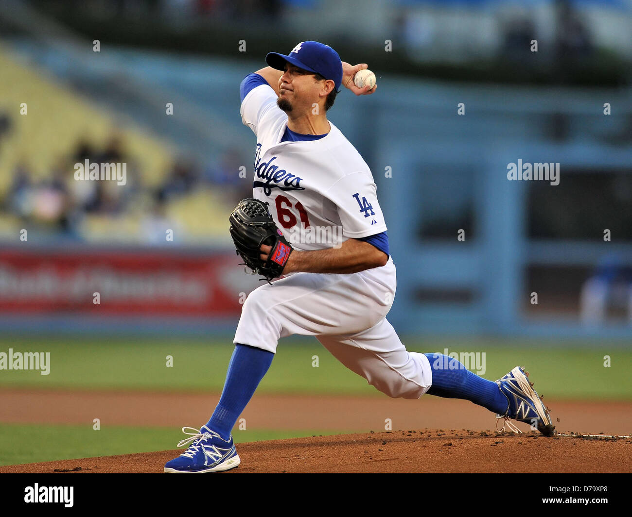 Los Angeles, CA, USA. May 1, 2013. Los Angeles Dodgers starting ...