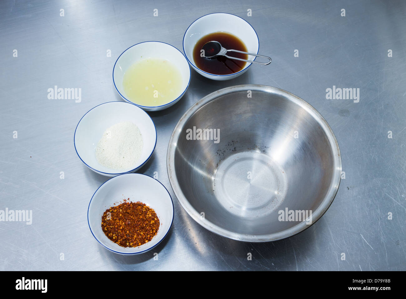 How to make spicy pork cubes Stock Photo - Alamy