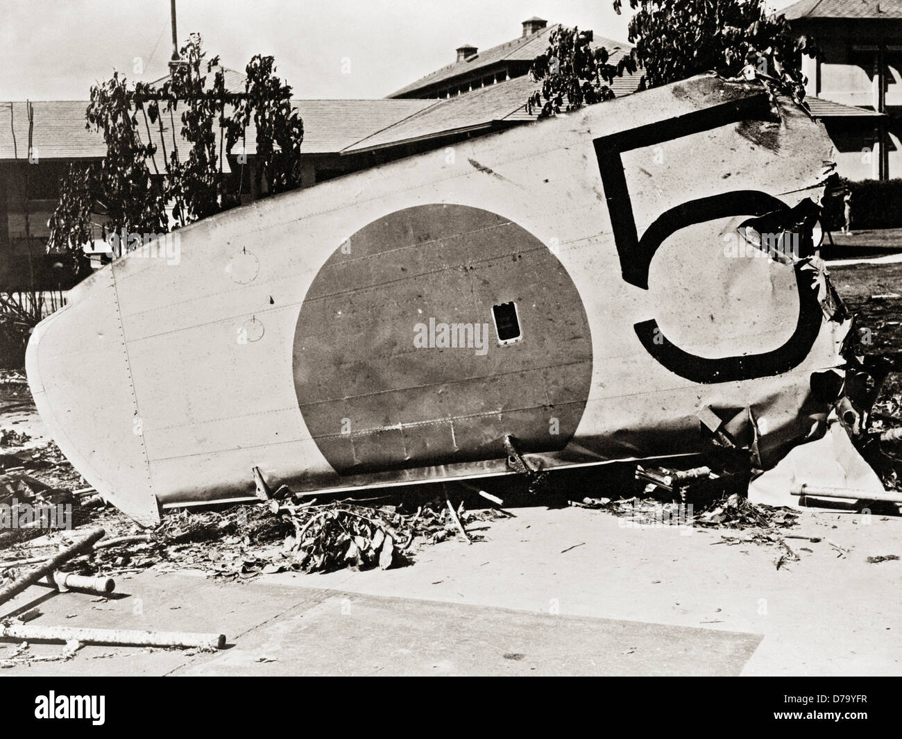 Part Japanese Zero's Wing Stock Photo - Alamy