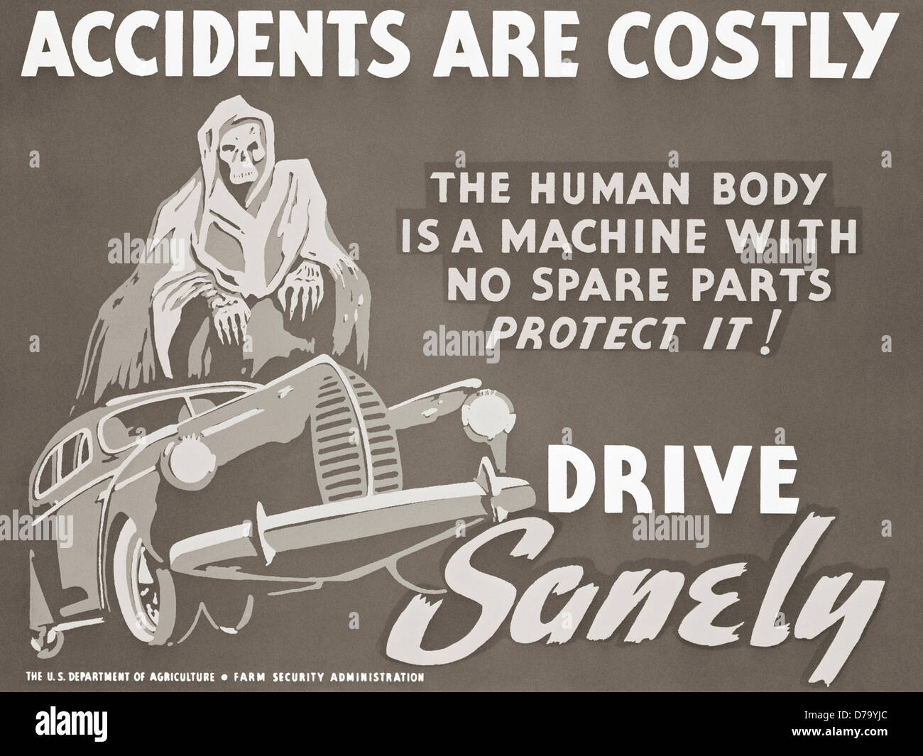 Safe driving poster hi-res stock photography and images - Alamy