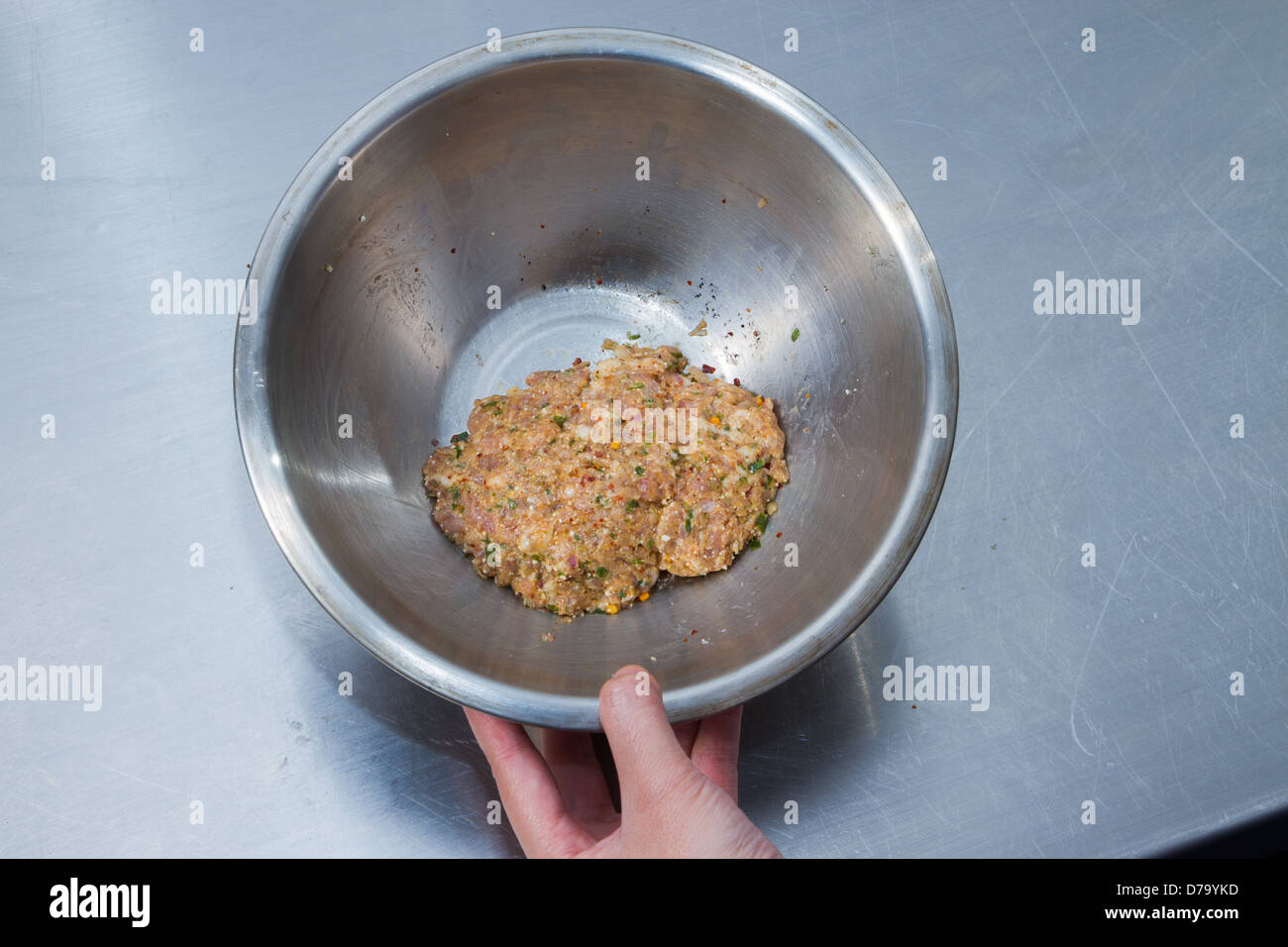 How to make spicy pork cubes Stock Photo - Alamy