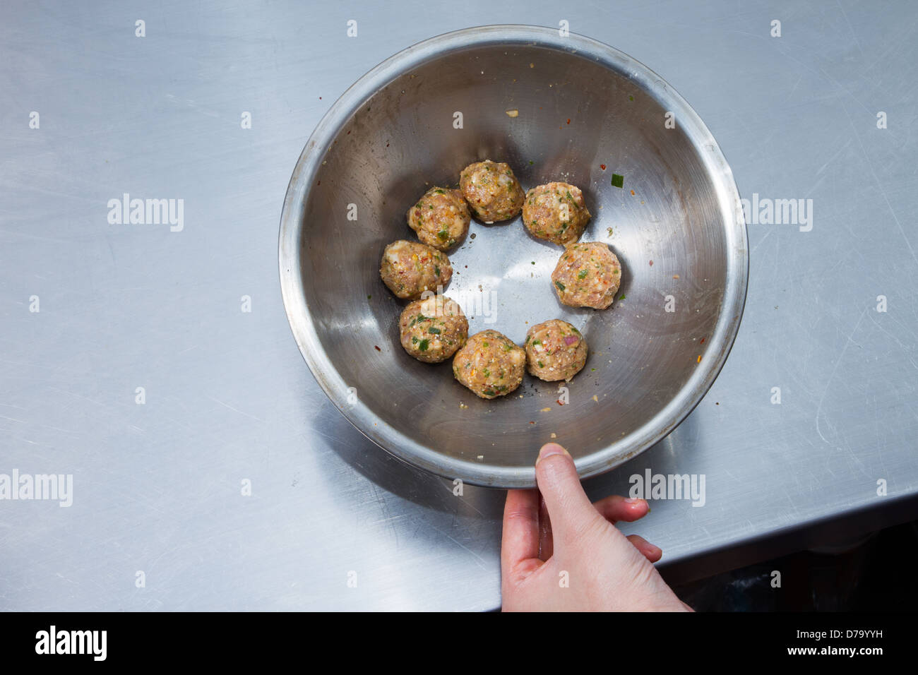 How to make spicy pork cubes Stock Photo - Alamy