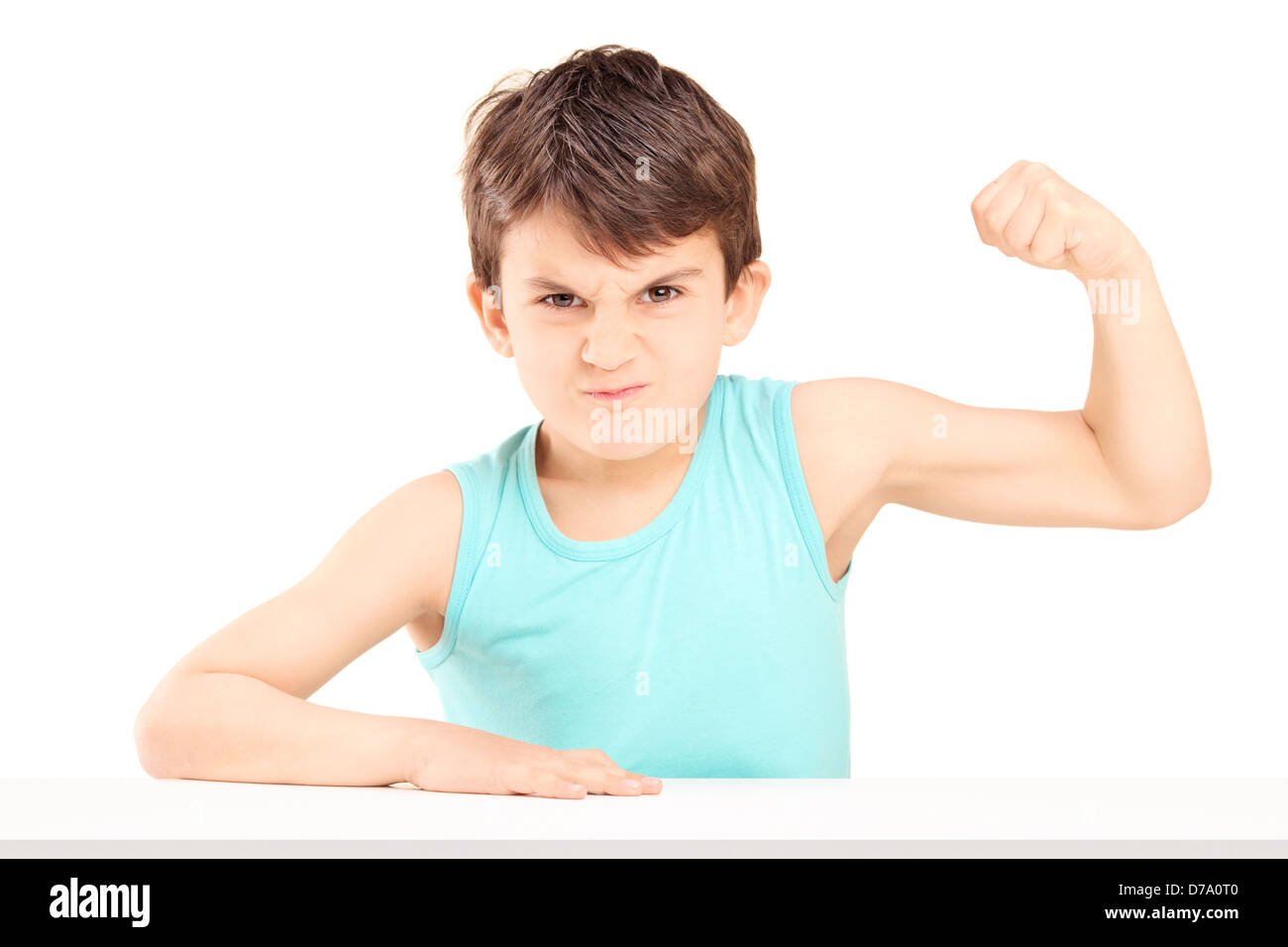 Strong muscles and child hi-res stock photography and images - Alamy
