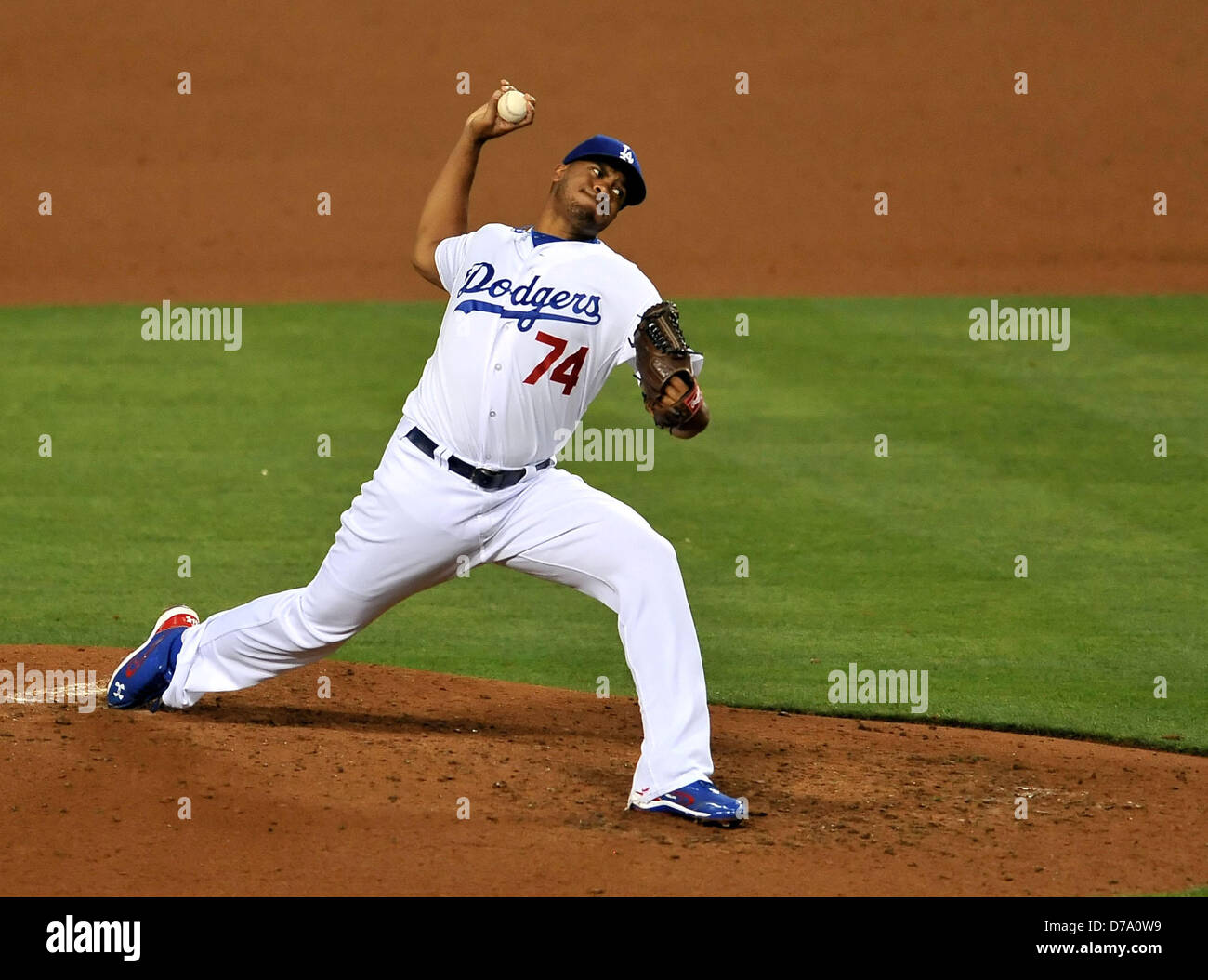 Los Angeles, CA. USA. May 1, 2013. Los Angeles Dodgers relief pitcher ...