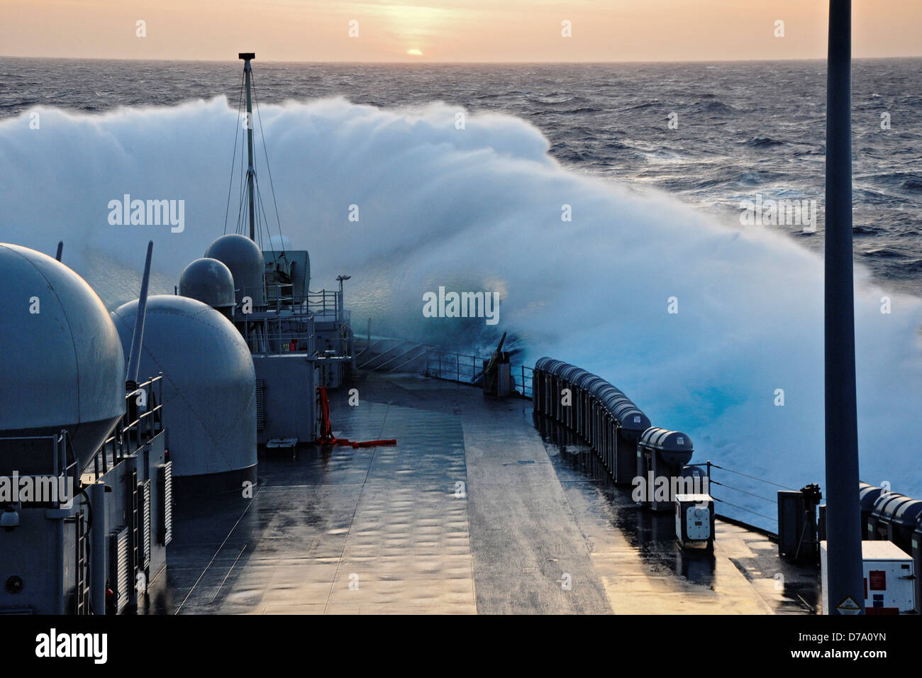 Waves Crash Over Bow Stock Photo - Alamy