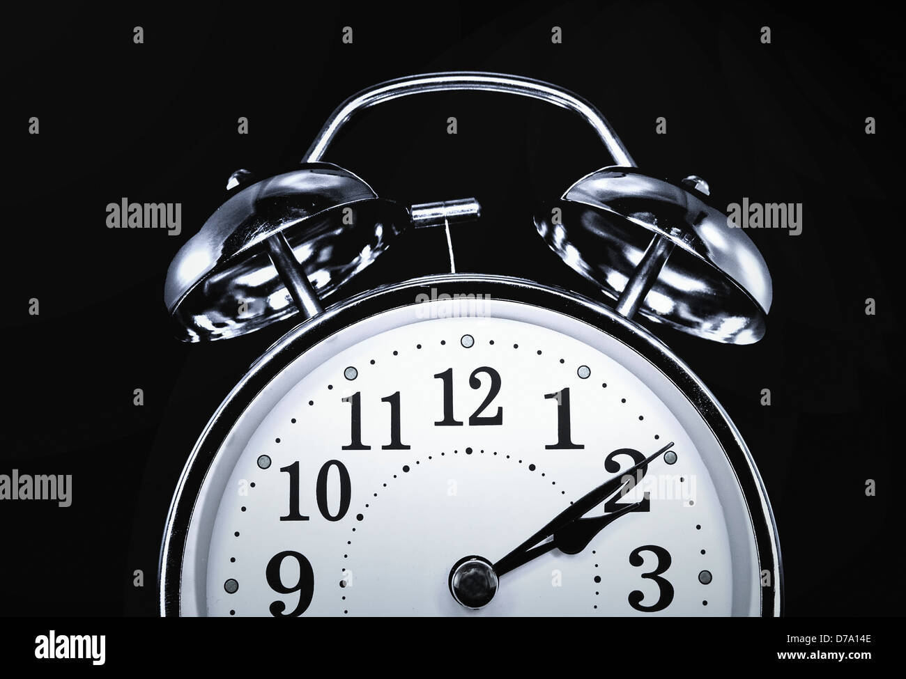 old retro clock on black Stock Photo - Alamy