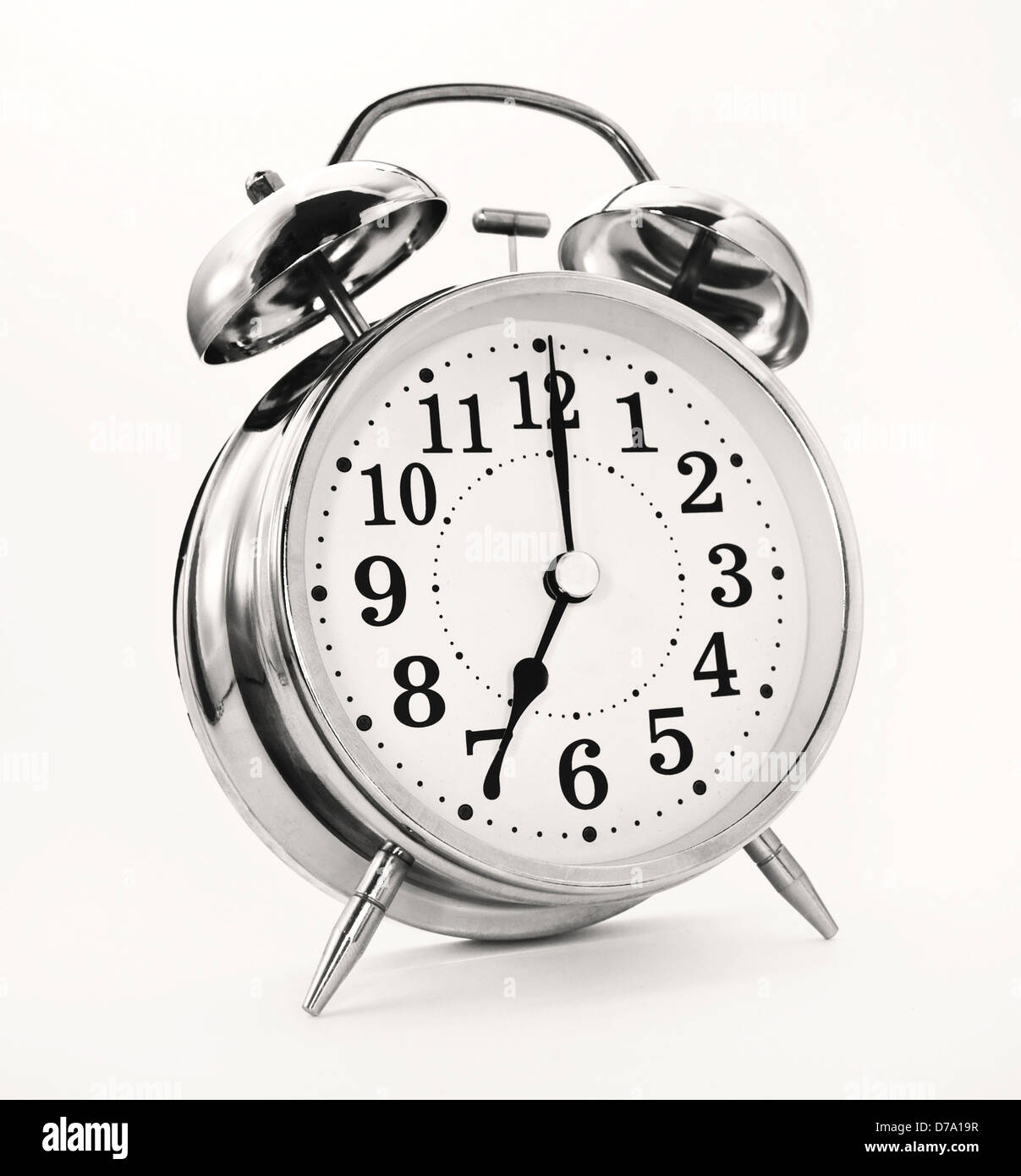 retro clock isolated on white Stock Photo - Alamy