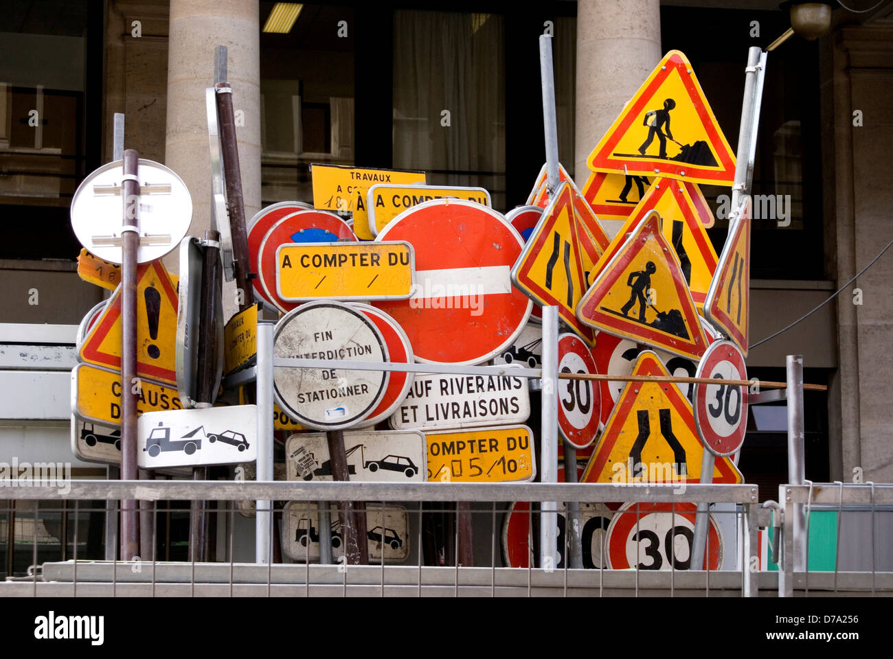 France Paris Road sign storage area in Paris Stock Photo - Alamy