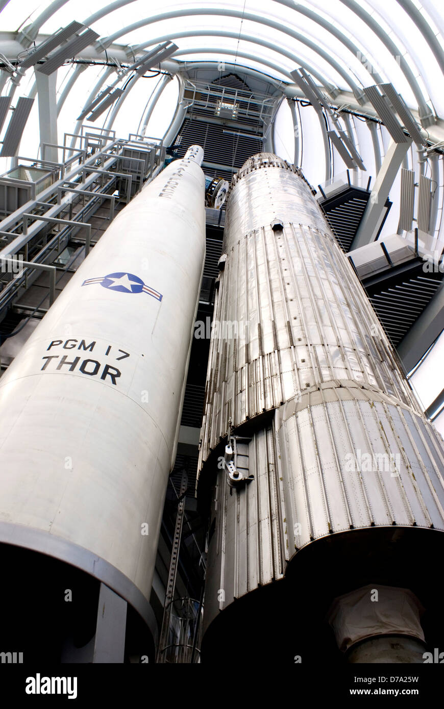 UK Leicester Rockets at Leicester Space Centre Stock Photo - Alamy