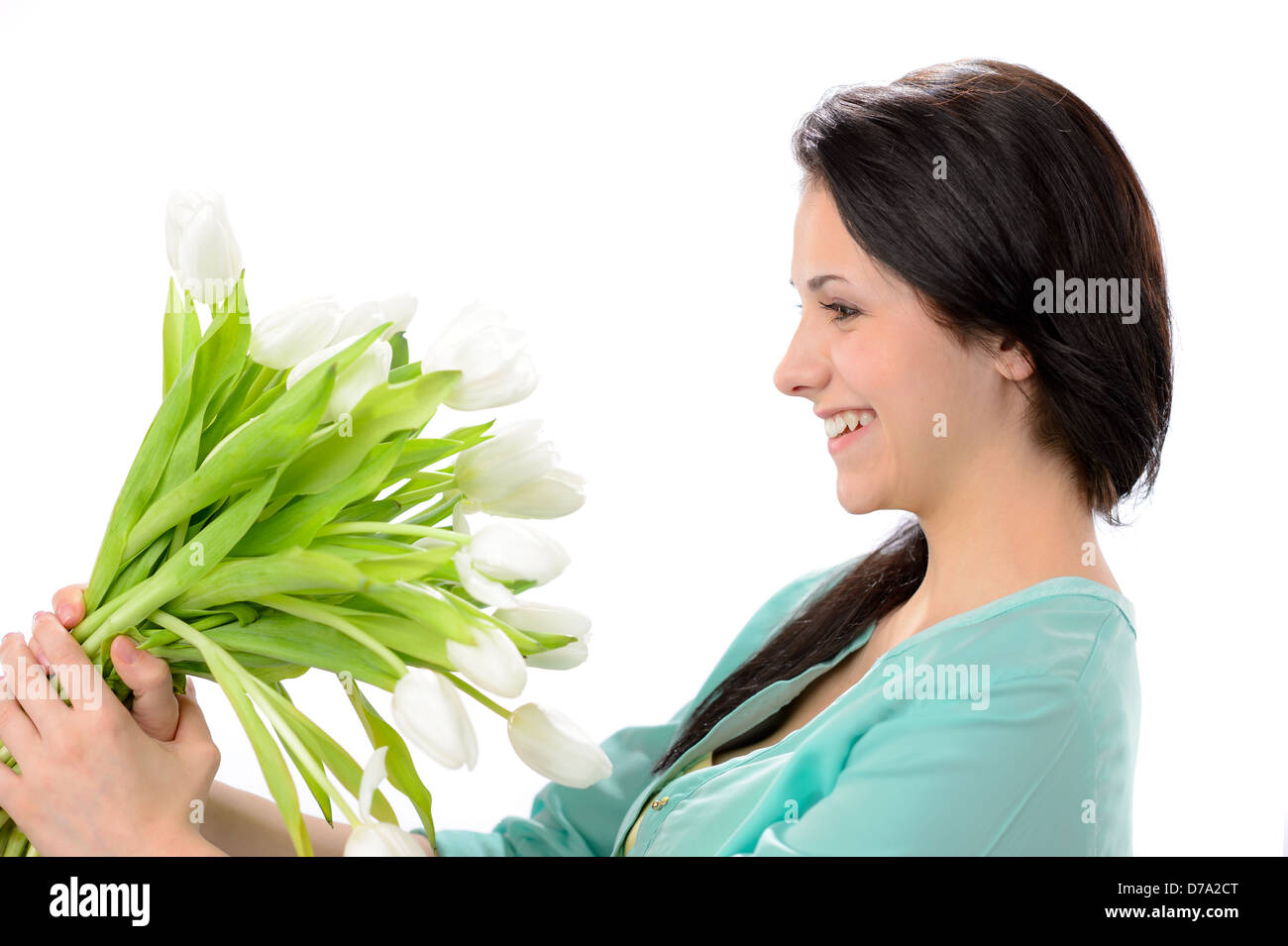Elated young woman hi-res stock photography and images - Alamy