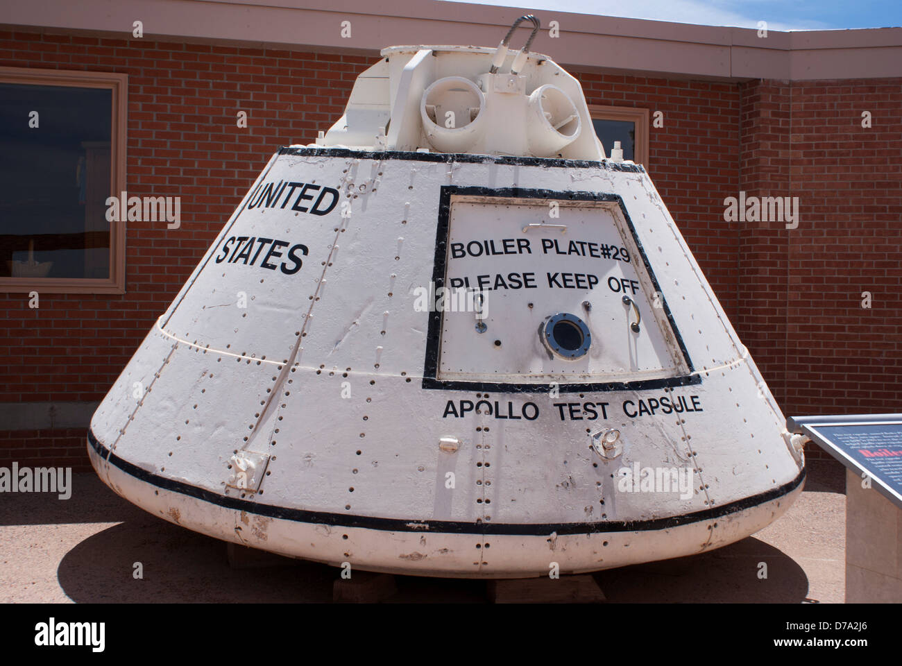 USA Arizona Boiler plate Apollo capsule on display at Meteor Crater ...
