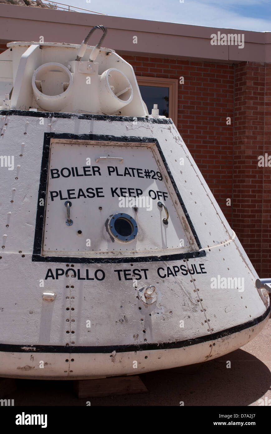 USA Arizona Boiler plate Apollo capsule on display at Meteor Crater ...