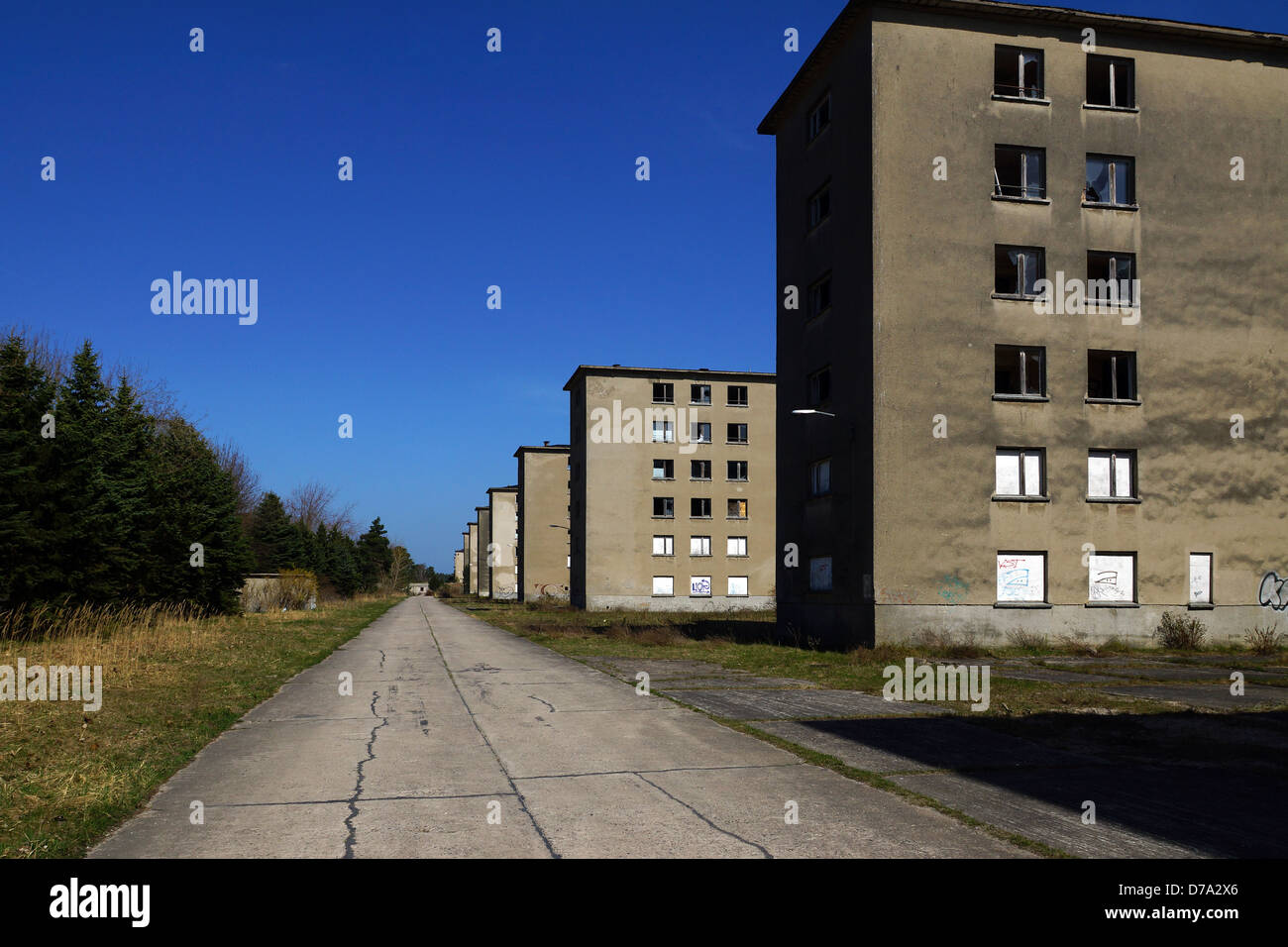 Color Photograph of the exterior of Prora Holiday Complex, Rügen ...