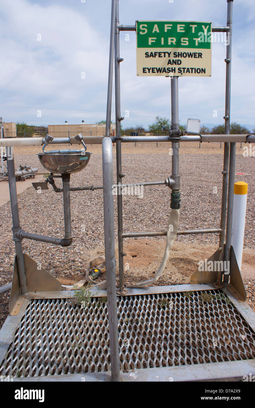 USA Arizona Tucson Shower eyewash station at Titan missile museum Stock ...