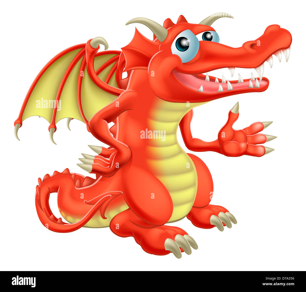 Drawing cute happy red dragon hi-res stock photography and images - Alamy