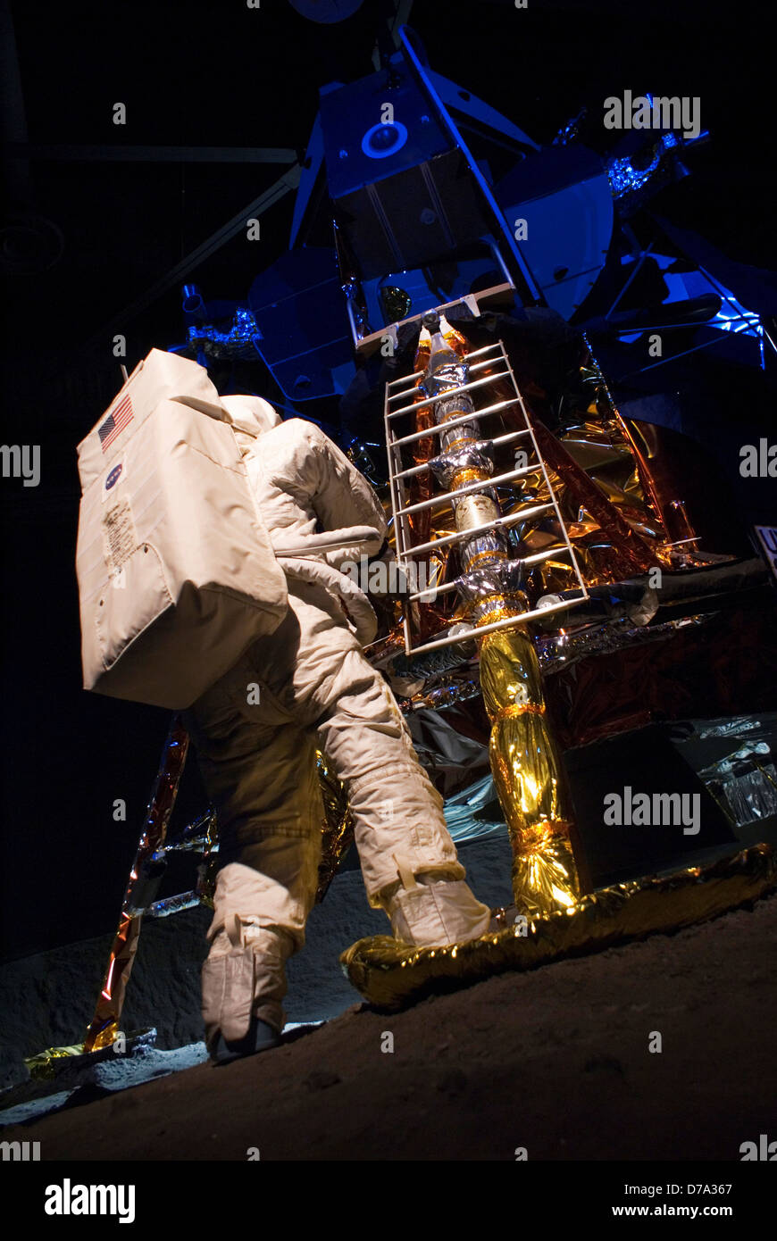 USA New York State Long Island Aviation Museum Apollo 11 diorama Stock ...