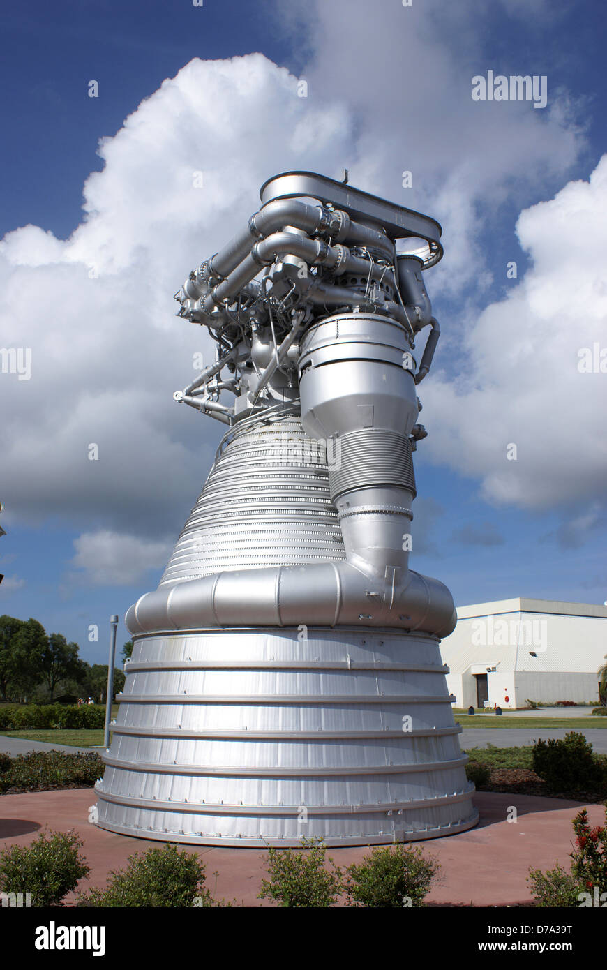 USA Florida Kennedy Space Center Saturn V first stage F1 engine Stock ...