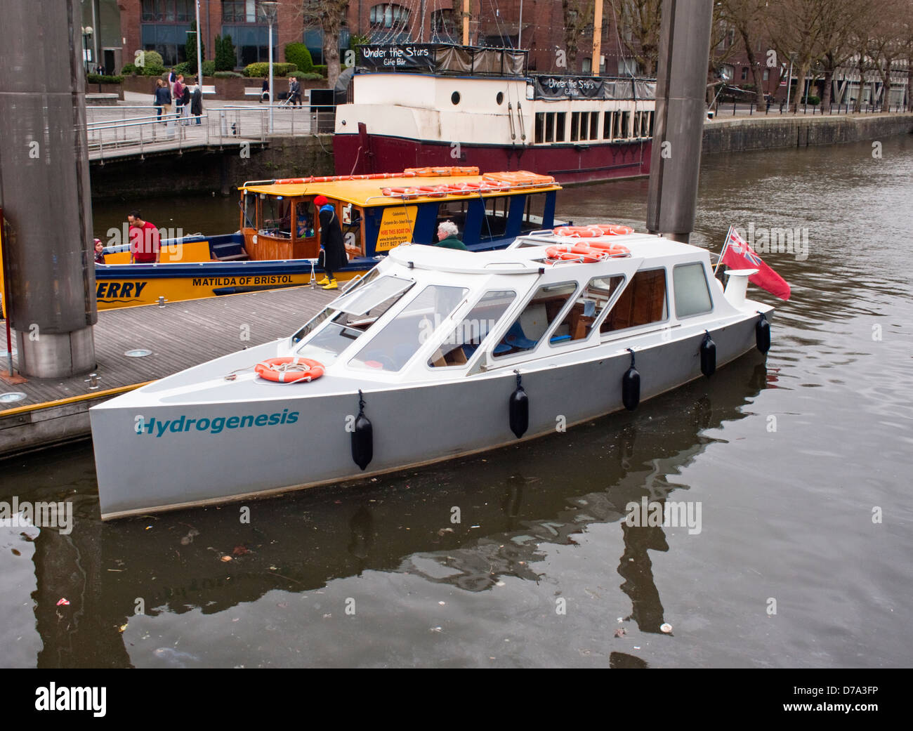 Hydrogenesis, a hydrogen fuel cell powered ferry boat in Bristol Stock ...