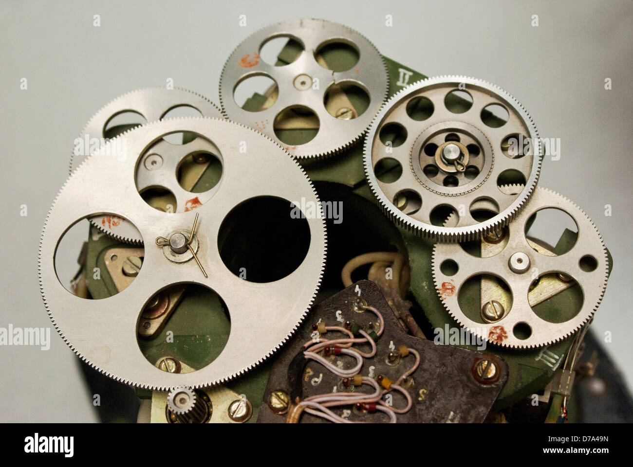 Intermeshed cogs on Russian space hardware in museum Baikonur Space ...