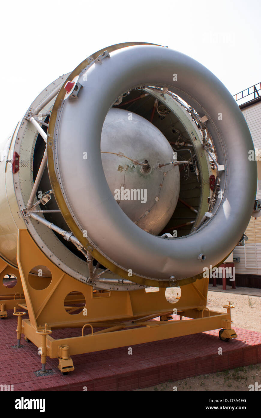 Rocket upper stage at museum Baikonur Space Museum Baikonur Cosmodrome ...