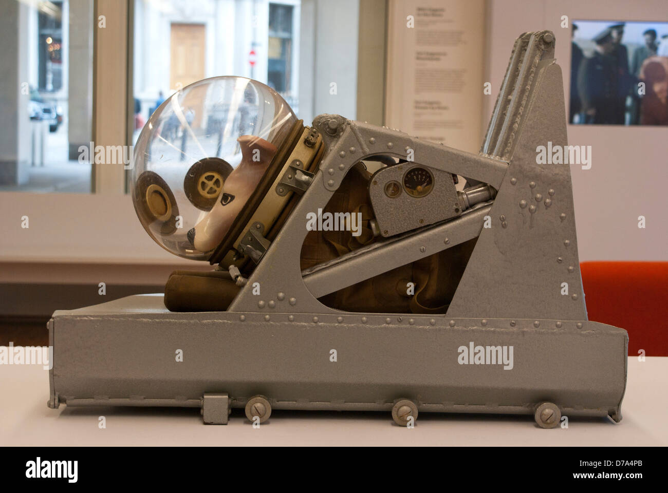 Mock-up Laika first animal in space in Sputnik 2 on 3 November 1957 in ...