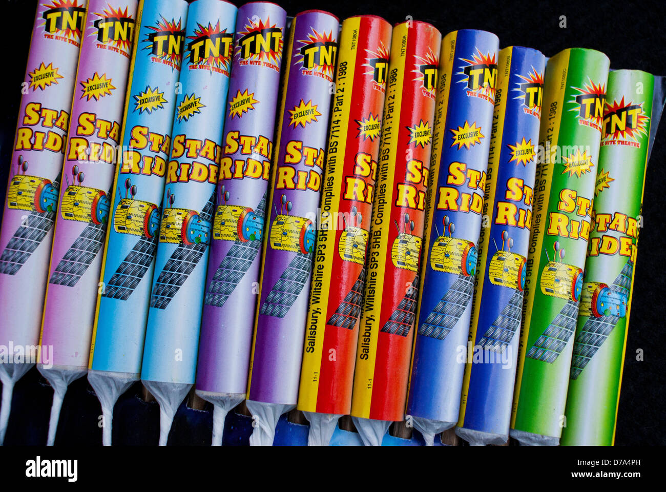 Close-up bottle rockets Stock Photo - Alamy