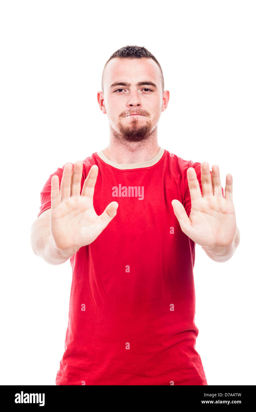 Defensive gesture hi-res stock photography and images - Alamy