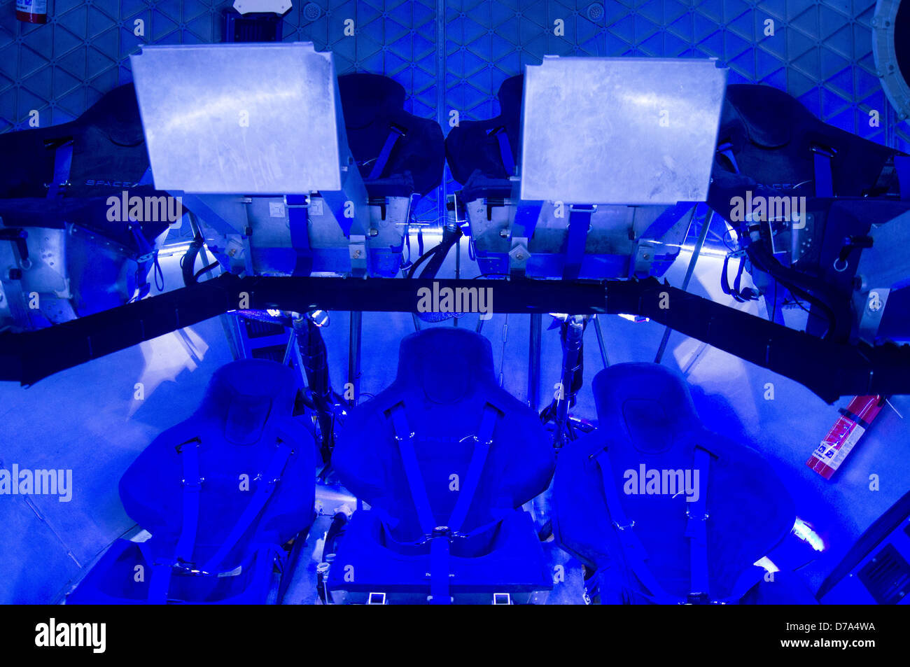 USA California Los Angeles SpaceX Dragon capsule interior Stock Photo ...