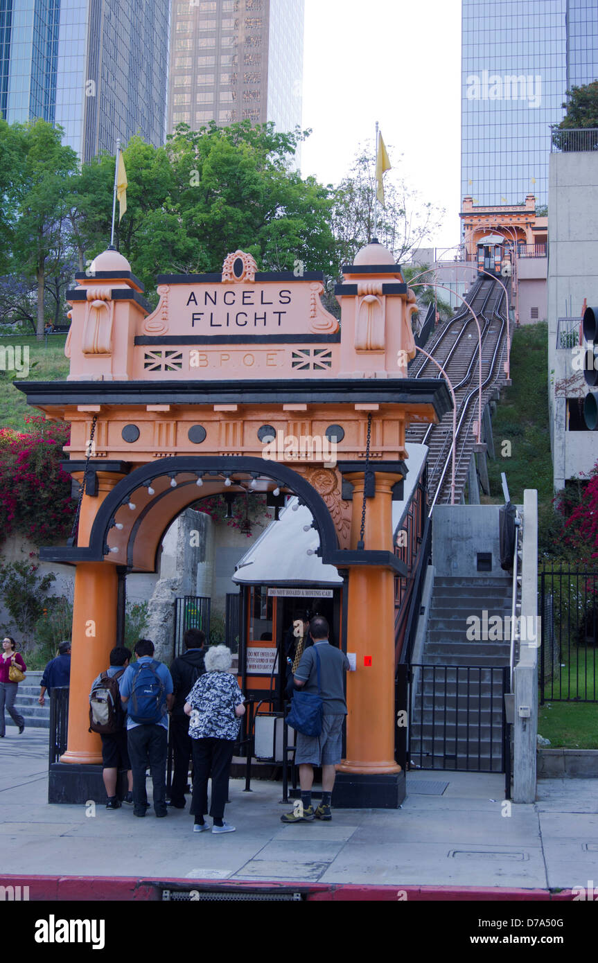USA California Los Angeles Angel's Flight funicular railway Stock Photo ...