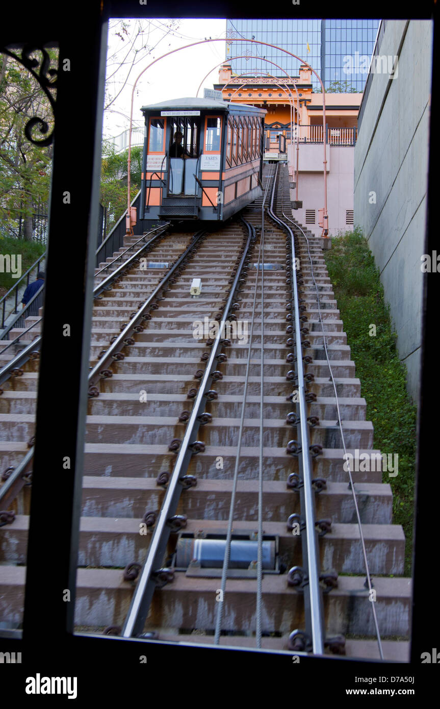 USA California Los Angeles Angel's Flight funicular railway Stock Photo ...