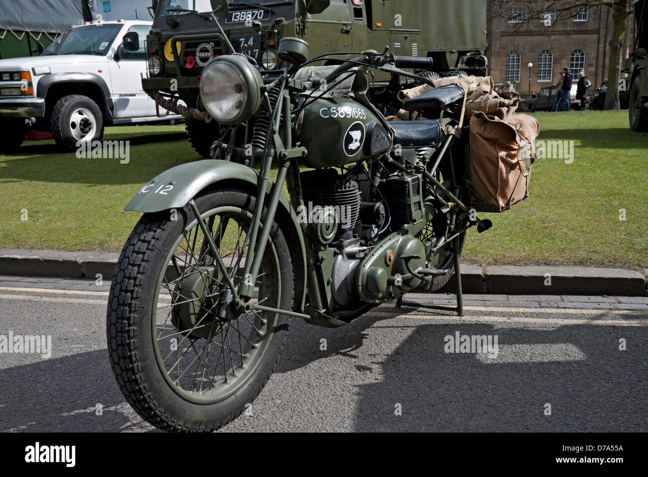 British Second World War BSA Military Motorcycle 1945 M20 496cc Side ...