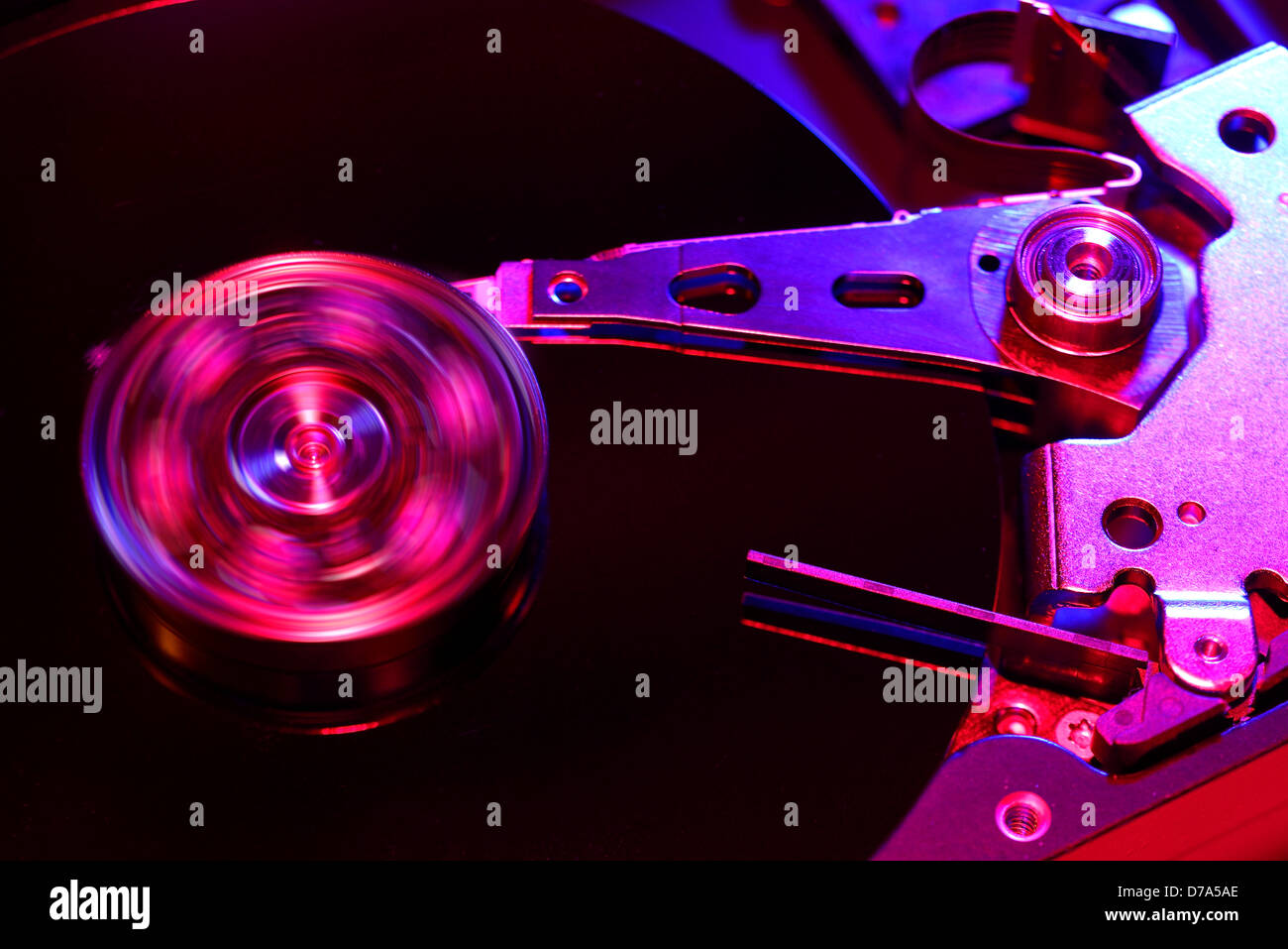 Inside of Hard Disk Stock Photo - Alamy