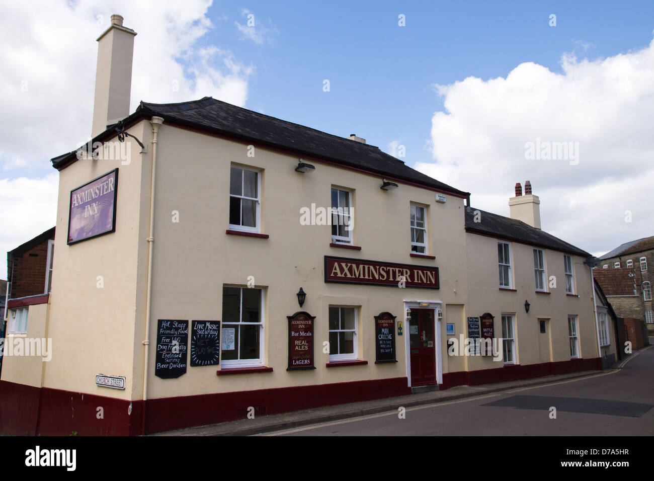 The Axminster Inn, Axminster a market town on Devon England UK Stock ...