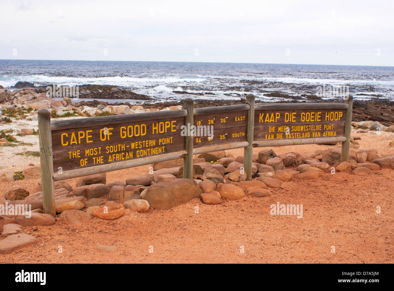 South Africa near Cape Town Cape Good Hope sign Stock Photo - Alamy