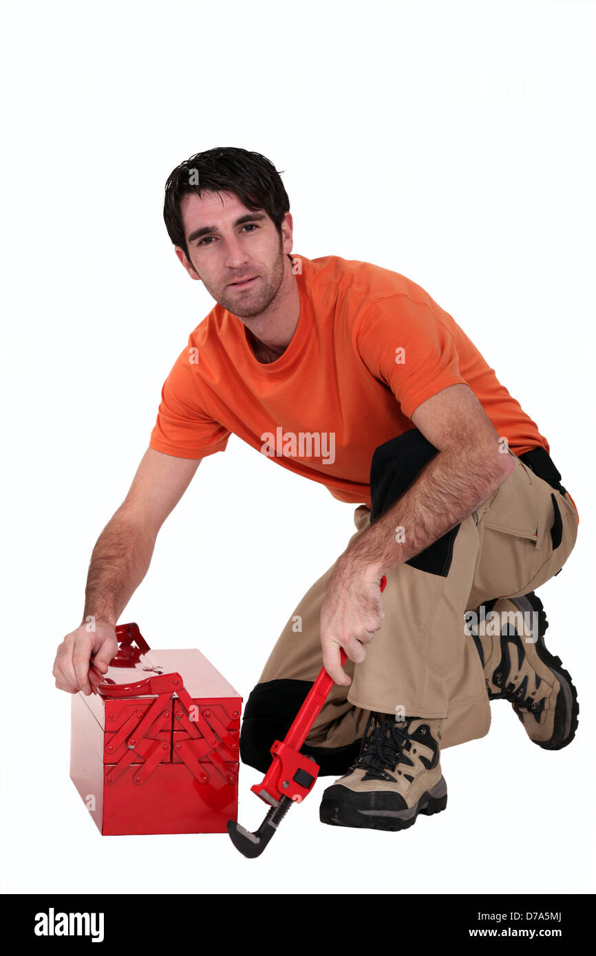 Workman roof Cut Out Stock Images & Pictures - Alamy