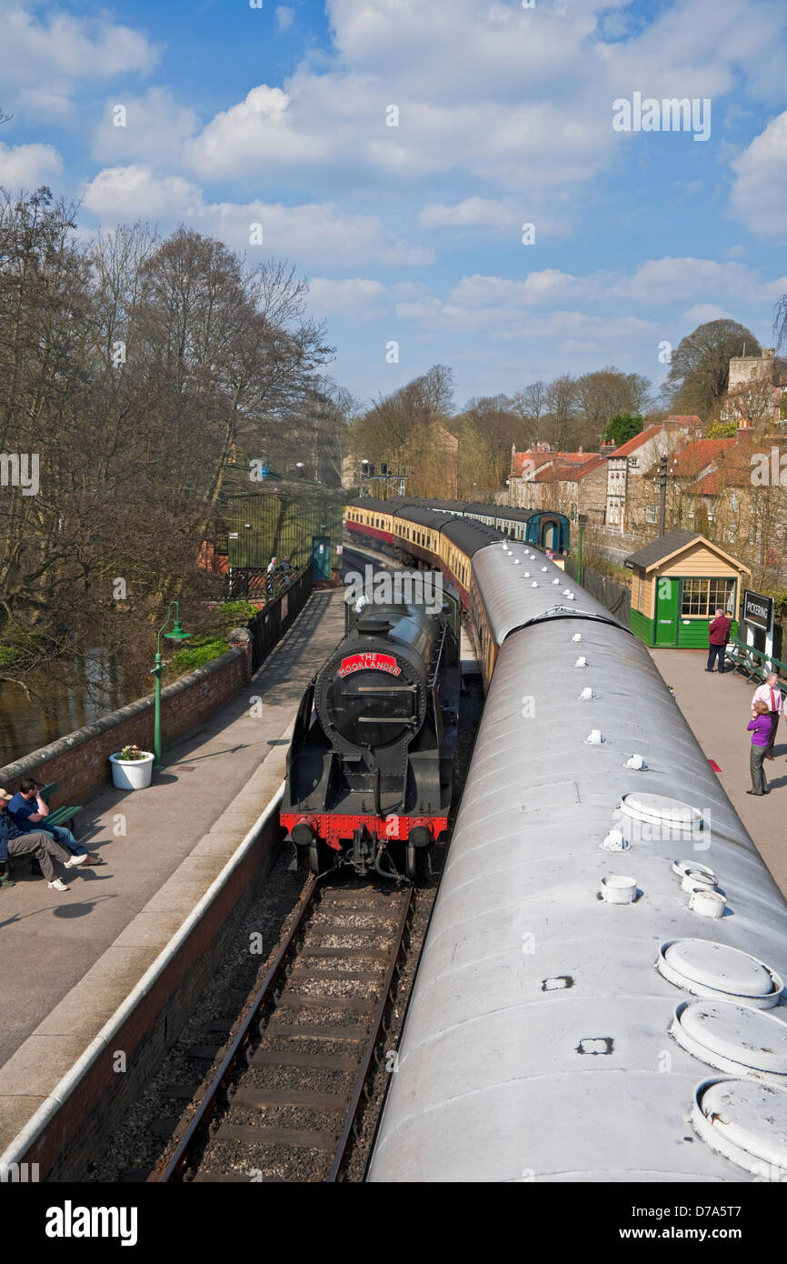 The Moorlander Steam Train engine locomotive at Pickering Railway ...