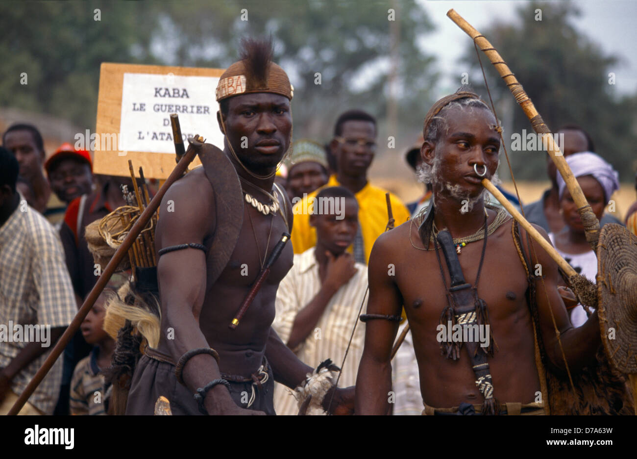 men dancing at festival natitingou benin Stock Photo - Alamy
