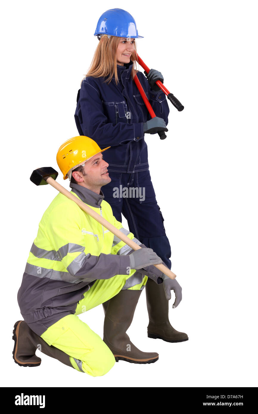 Demolition crew Cut Out Stock Images & Pictures - Alamy