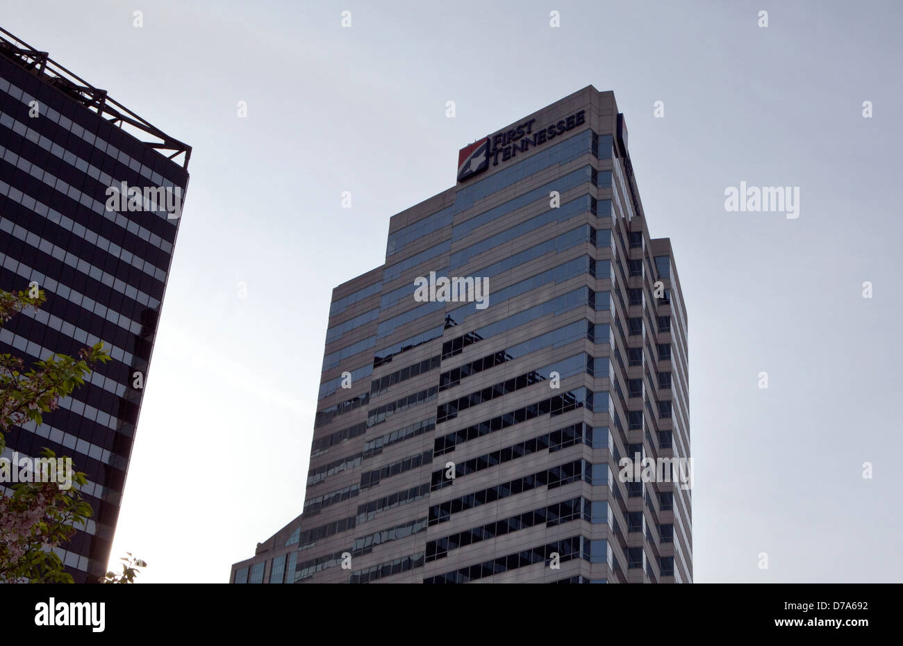 A view of the First Tennessee Bank building in Nashville, Tennessee ...