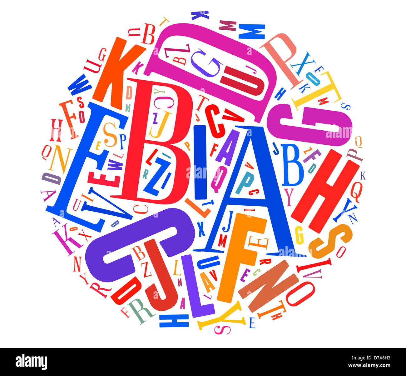 Alphabet letter characters cartoon Cut Out Stock Images & Pictures - Alamy