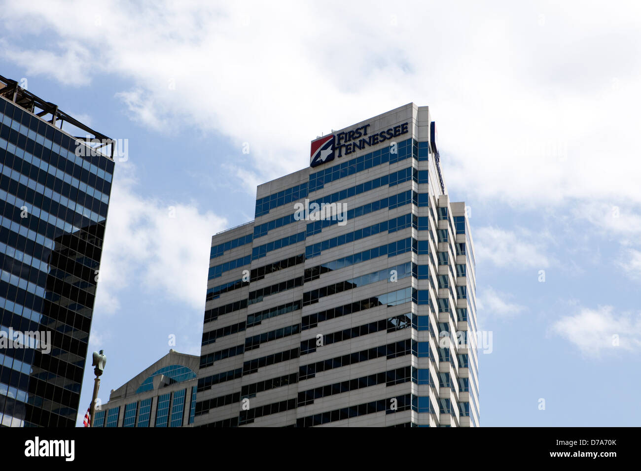 A view of the First Tennessee Bank building in Nashville, Tennessee ...