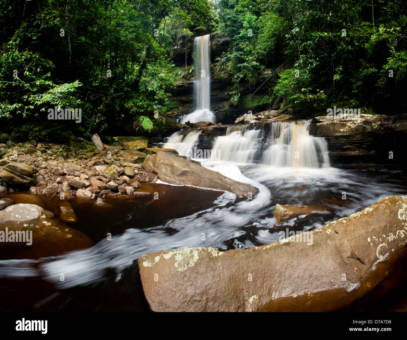 Takob Akob Falls in Maliau Basin Conservation Area Sabah State Island ...