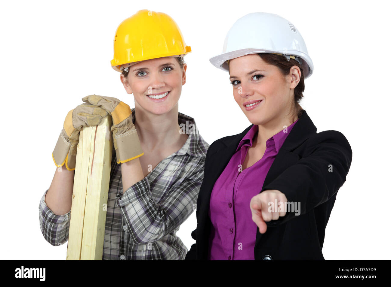Female builder and architect Stock Photo - Alamy