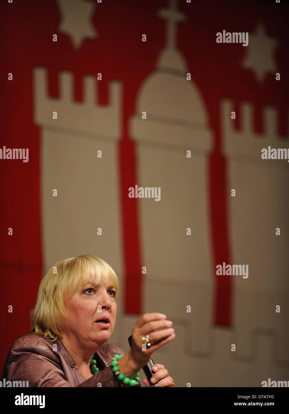 Chairwoman of the German party The Greens Claudia Roth speaks during ...