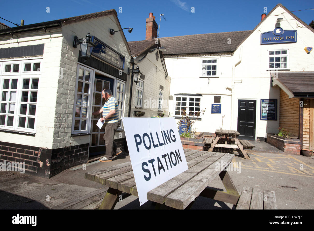 The Rose Inn, Baxterley, a public house set in former mining town in ...